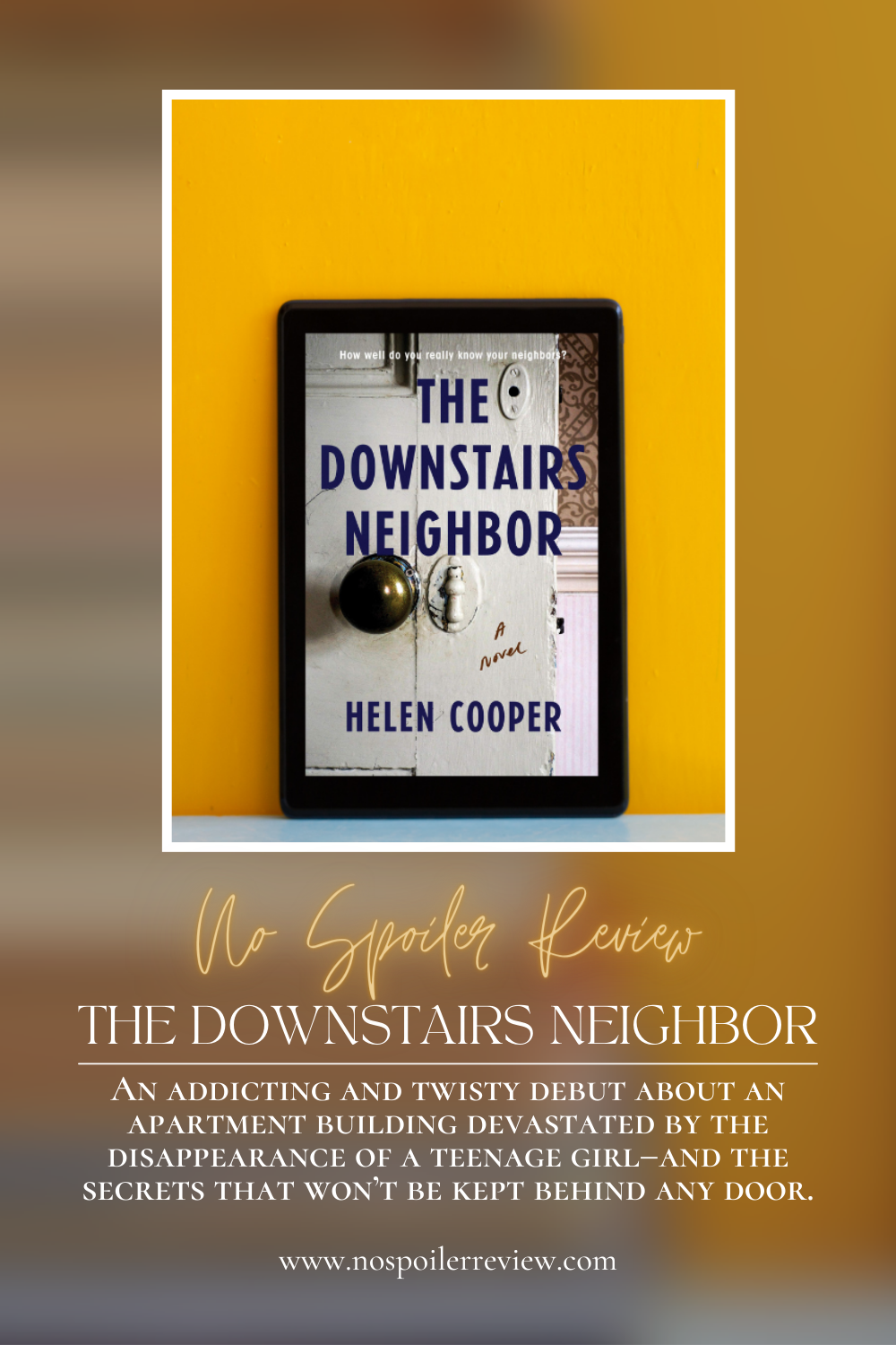 The Downstairs Neighbor by Helen Cooper - No Spoiler Review